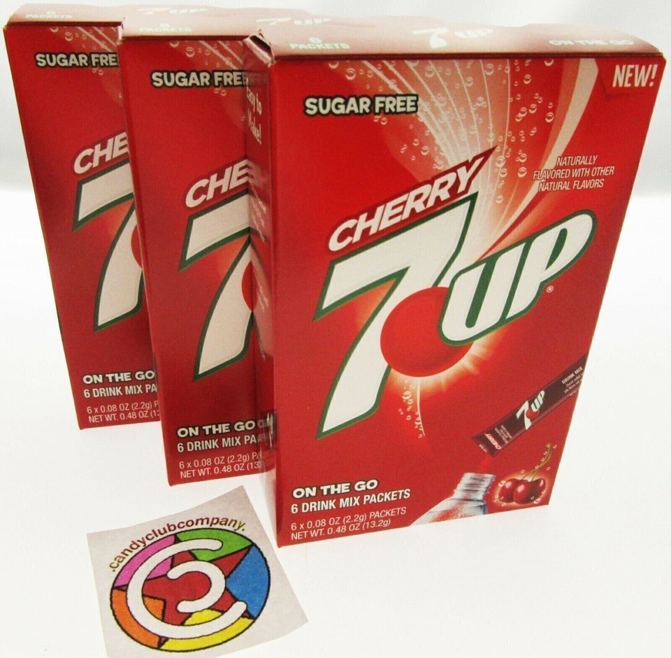7up Cherry ~ Packets ~ Sugar Free ~ Drink Mix ~ Lot of 3 | eBay