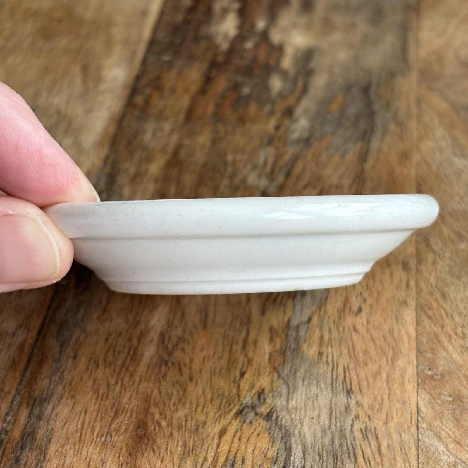 1 Chunky Ironstone Butter Pat 3” Round Vintage Butterpat | eBay