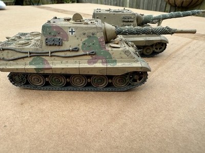 1/72nd 2x vintage WWII German Jagdtiger tank destroyer models painted ...