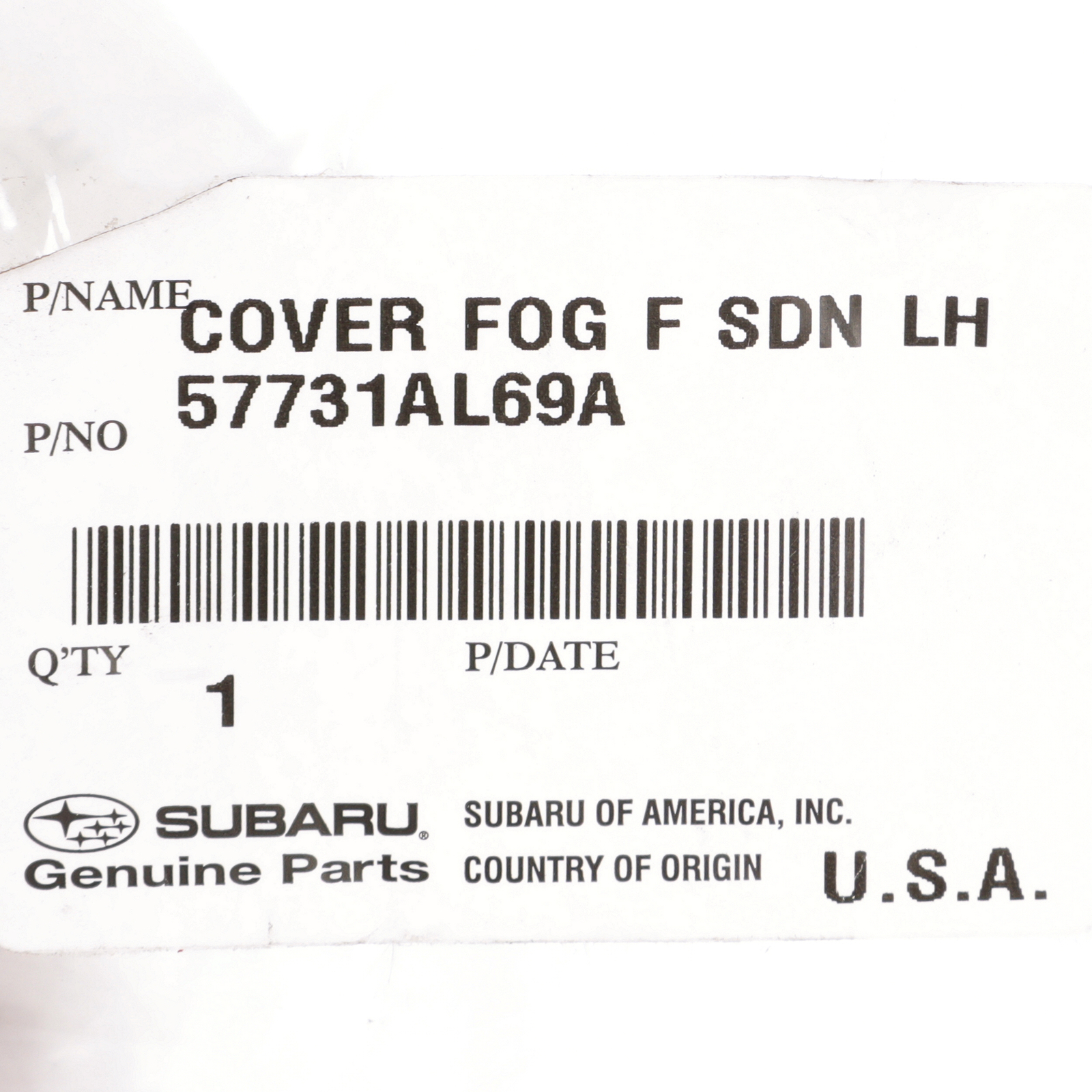 OEM NEW 2018-2019 Subaru Legacy 2.5i Driver Sd Fog Lamp Cover Bezel ...