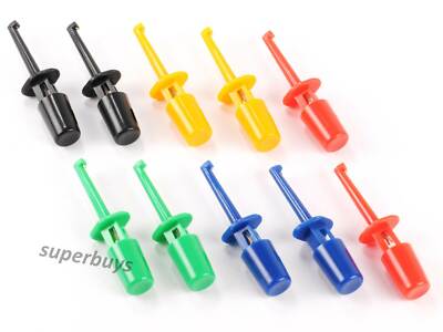 10pcs Multimeter Hook Crimp Lead Wire Test Clip Probes Wiring Piercing ...