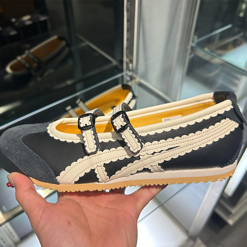 2025 Patou x Onitsuka Tiger Mexico 66 Mary Jane Shoes Black/White Ballet Flats | eBay