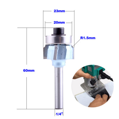 1pcs 1/4" Shank Radius 1.5mm Edge Forming 4 Teeth Router Bit ...