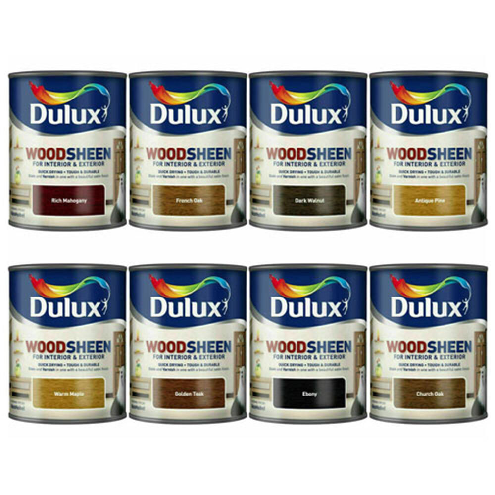Dulux WoodSheen Wood Protecting Varnish for Interior & Exterior 250ml ...