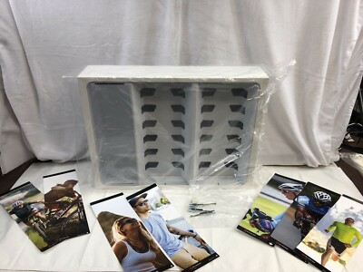 Vassi RYD-SLAT12-Eyeglass Display-Wall Mount-Holds 12 Pairs-White w ...