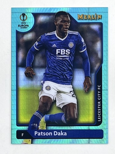 Patson Daka 2021-22 Topps Merlin Chrome Aqua Prism Refractor #3 Europa ...