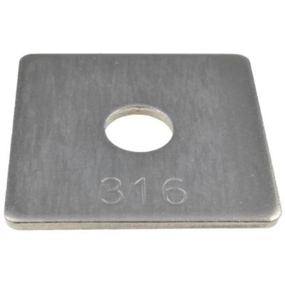 Qty 10 Square Washer M16 (16mm) x 50mm x 50mm x 5mm Marine Stainless ...