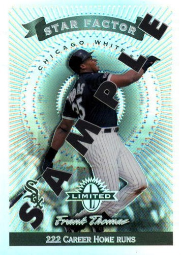 FRANK THOMAS 1997 LEAF LIMITED STAR FACTOR SAMPLE #4 AF1858 | eBay