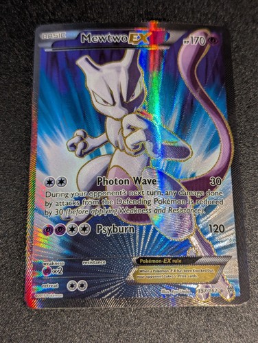 Pokemon Mewtwo EX 157/162 BREAKthrough Full Art Ultra Rare Holo Card ...