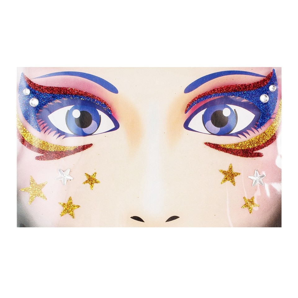 Face Art Glitter TEMPORARY TATTOOS Costume Instant Makeup Eye Decal ...