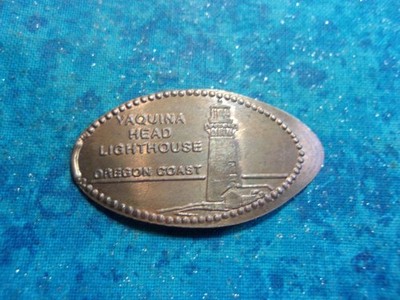 YAQUINA HEAD LIGHTHOUSE OREGON COAST COPPER Elongated Pressed Smashed ...