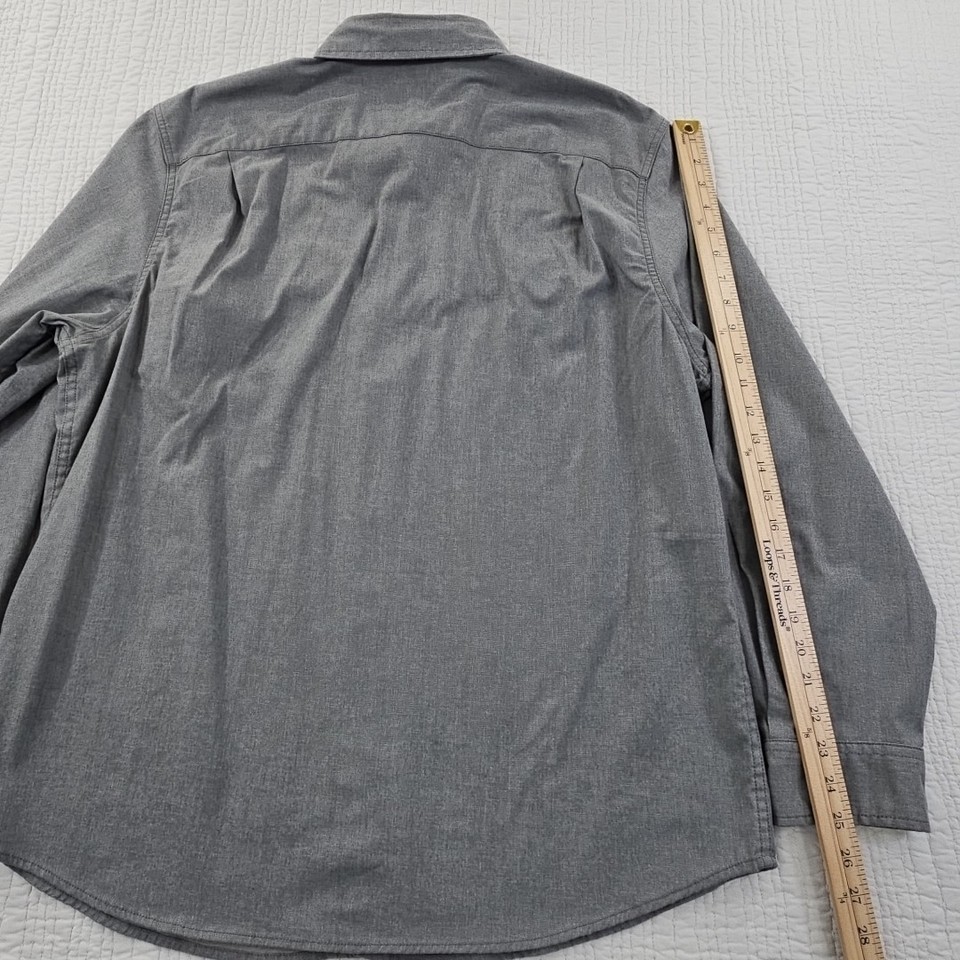 Wrangler Flex For Comfort Button-Up Shirt Men's XL Grey EUC Long ...