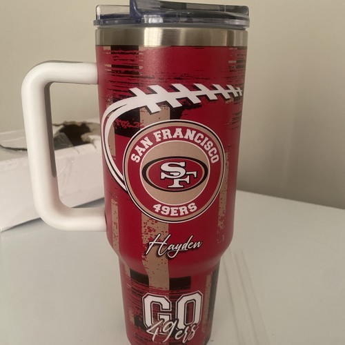 San Francisco 49ers Colossal Tumbler with straws and flip lid SF 46oz ...