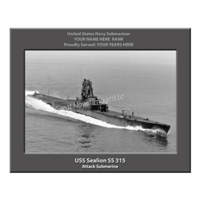 USS Sealion SS-315 Personalized Canvas Submarine Photo Print Navy ...