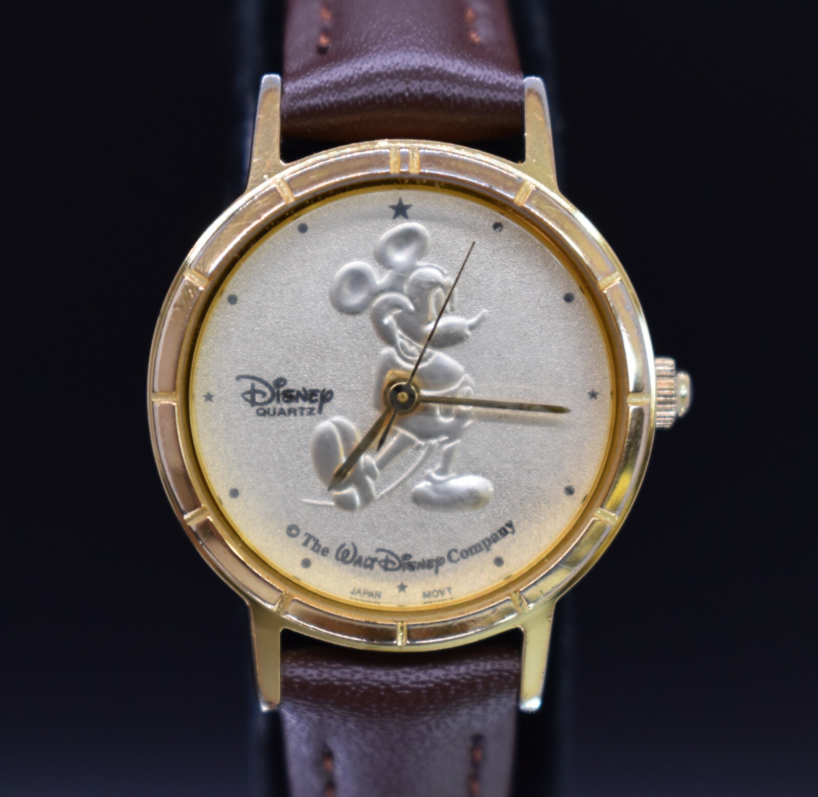 Vtg DISNEY Time Works Mickey Mouse Watch Women Gold D… - Gem