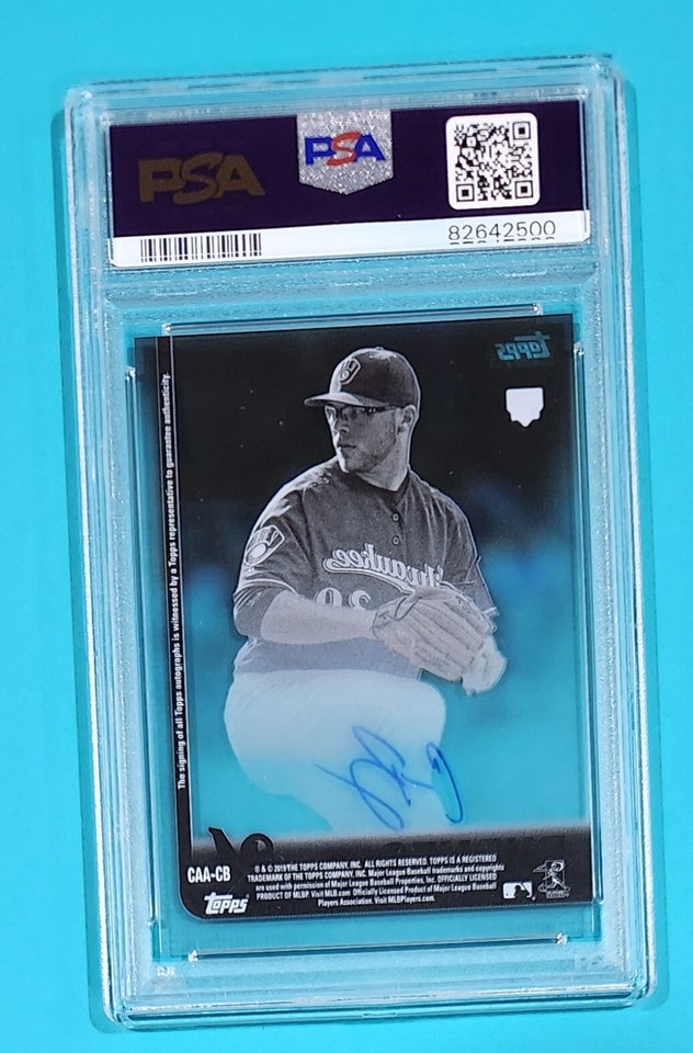 2019 Topps Clearly Authentic Corbin Burnes Rookie RC Auto! PSA 9 MINT ...