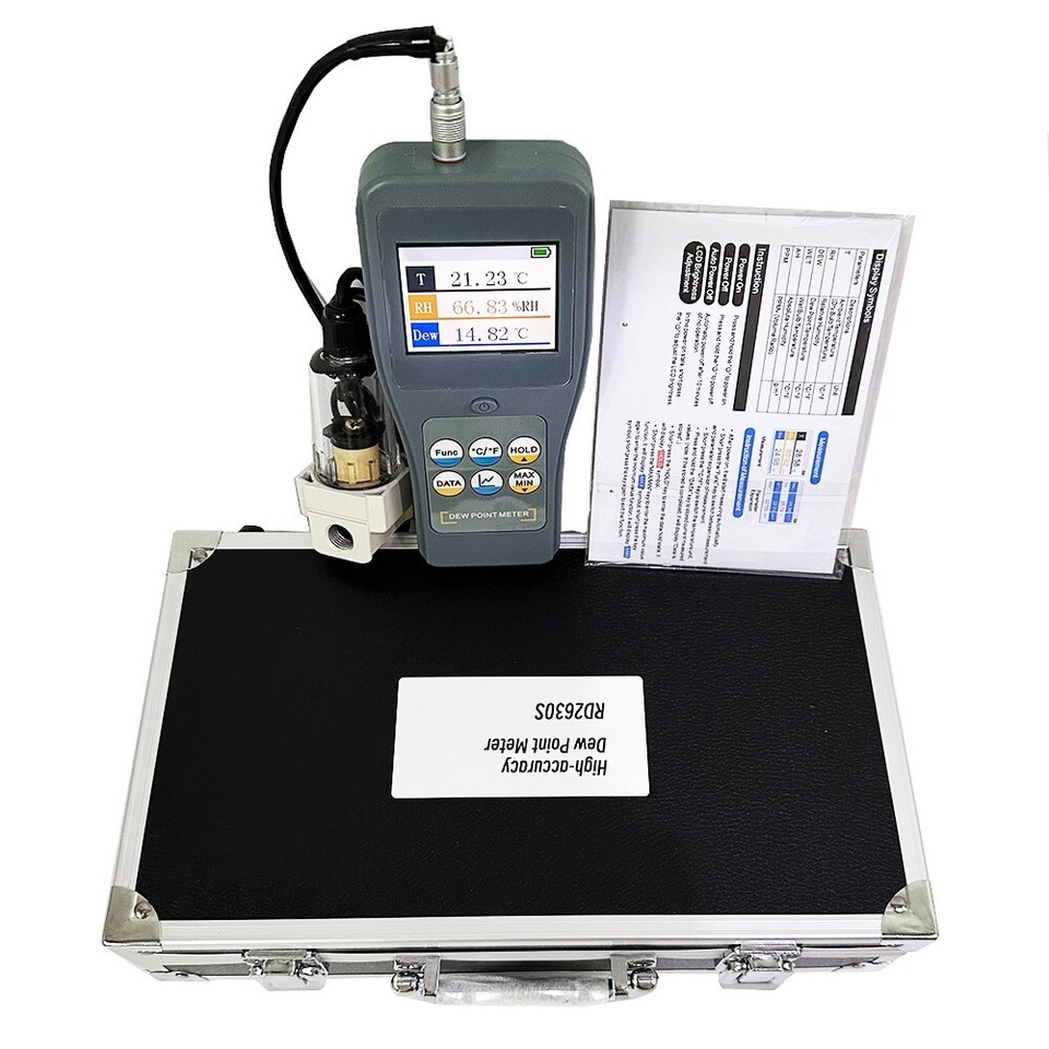Dew Point Tester Moisture Analyzer Thermo-Hygrometer For HVAC Workshops ...