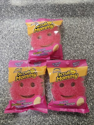 Scrub Mommy Scrub Daddy Sponge - Yellow/Pink 3 Pc. | eBay