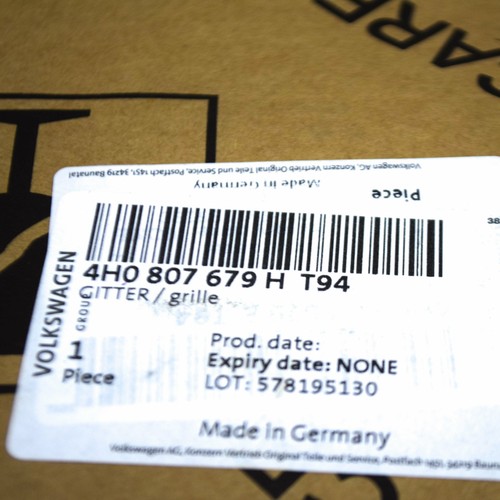 New Genuine Audi A8 10-13 Bumper Left Fog Light Grill Gloss Black ...