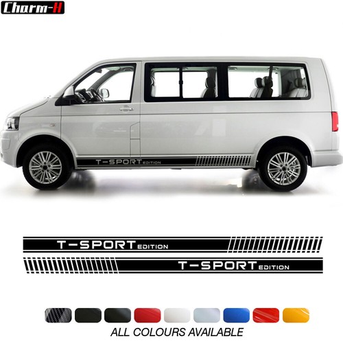 Sport Side Stripe Decals for VW Volkswagen Transporter T6 Camper Van ...