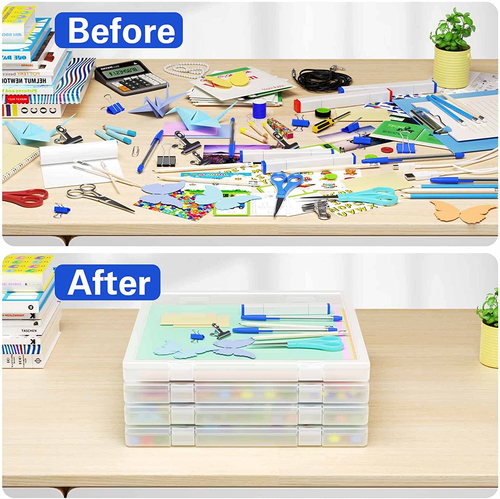 12 X 12 Paper Storage, 4 Pack Scrapbook Storage Box for 12" X 12" Paper ...