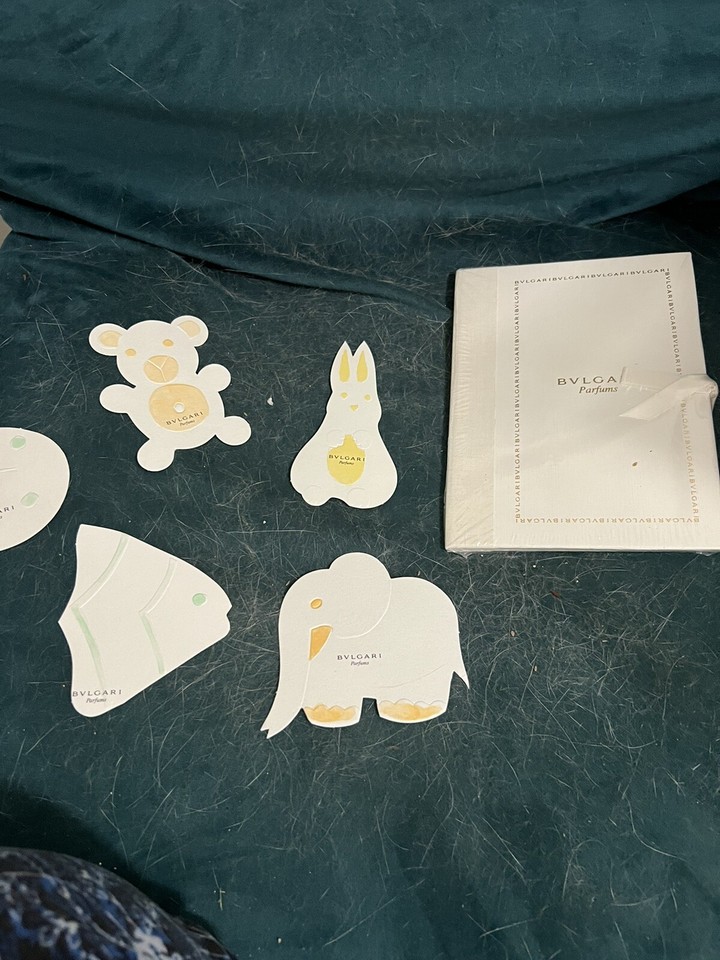 RARE BULGARI SEALED PARFUM SAMPLE CARD FOLDER WITH ASSORTED CARDS | eBay