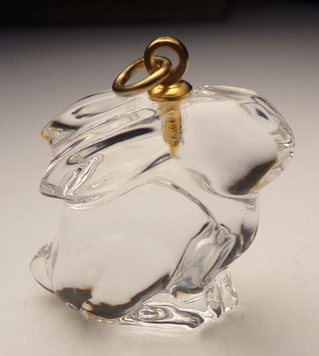 VTG CLEAR CRYSTAL BUNNY RABBIT HARE YELLOW GOLD FILL BRACELET CHARM ...