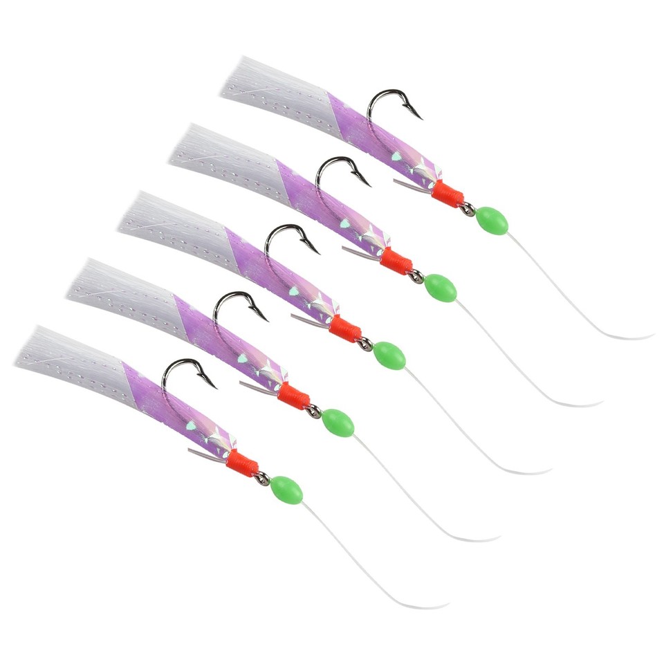Fishing Hooks Bait Mackerel Outdoor 5Pcs Coarse Fish For Sabiki Herring ...