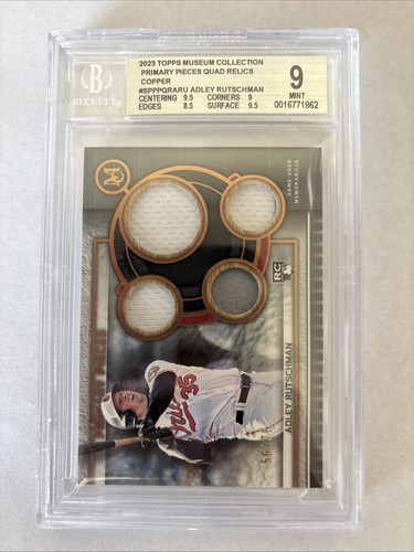 ADLEY RUTSCHMAN 2023 TOPPS MUSEUM COLLECTION PRIMARY PIECES QUAD RC ...