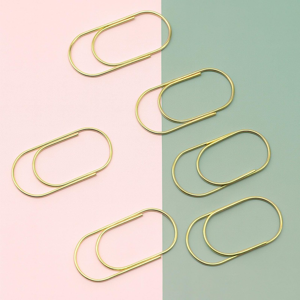 50 Pcs Jumbo Gold Paper Clips 2 inch – Planner Paper Clips, Gifts for ...