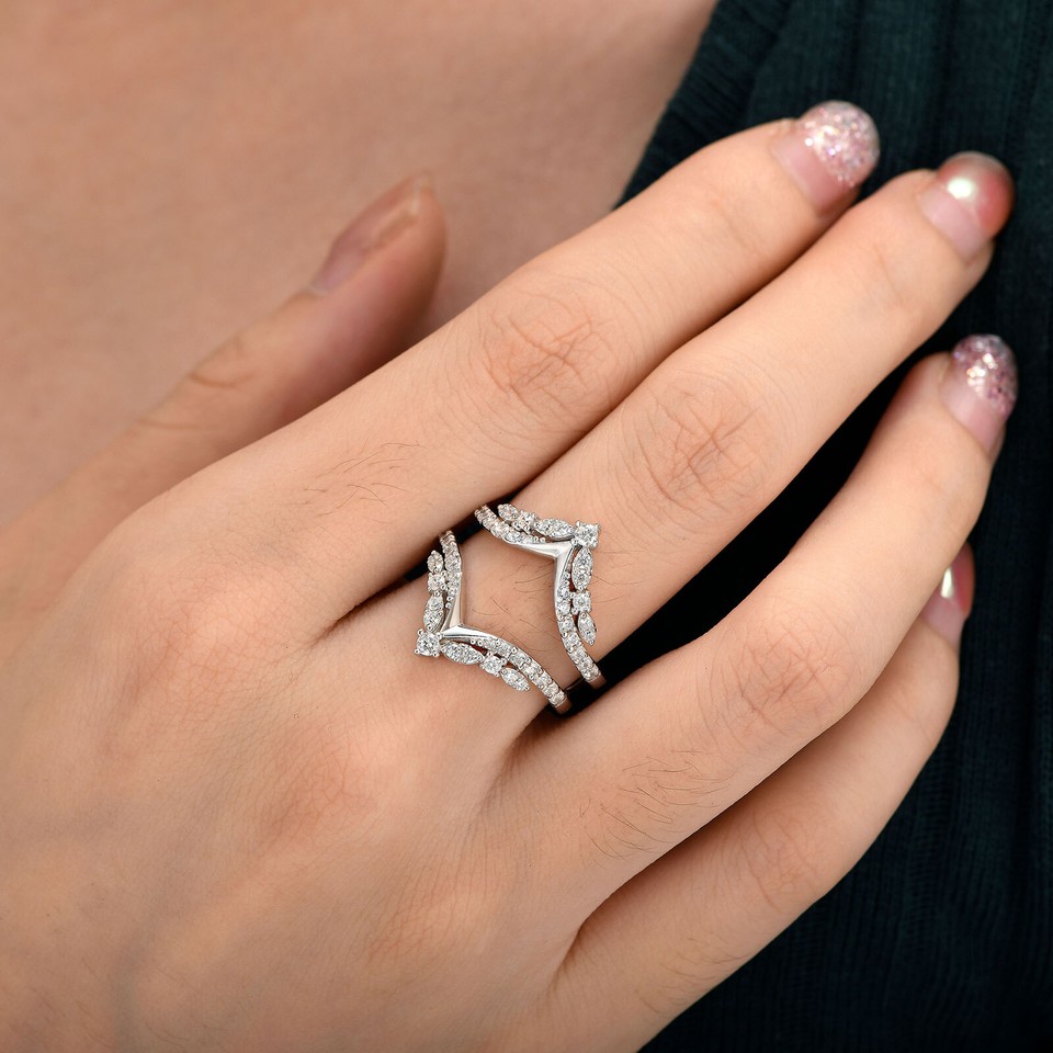 Vintage Ring Enhancer for Engagement Rings Curved Enhancer Guard Ring ...