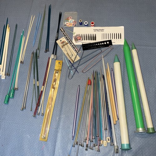 Knitting Needles And Accesories Lot 16 Sets 35 Singles + Accessories | eBay