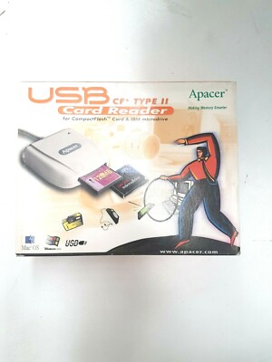 APACER COMPACT FLASH USB CARD READER JANOME MEMORY CF TYPE II ...