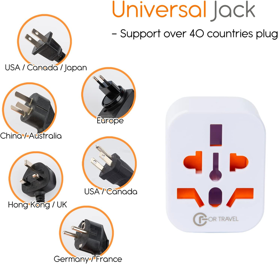 FORTRAVEL Europe Universal Travel Plug Adapter, Universal to Austria ...