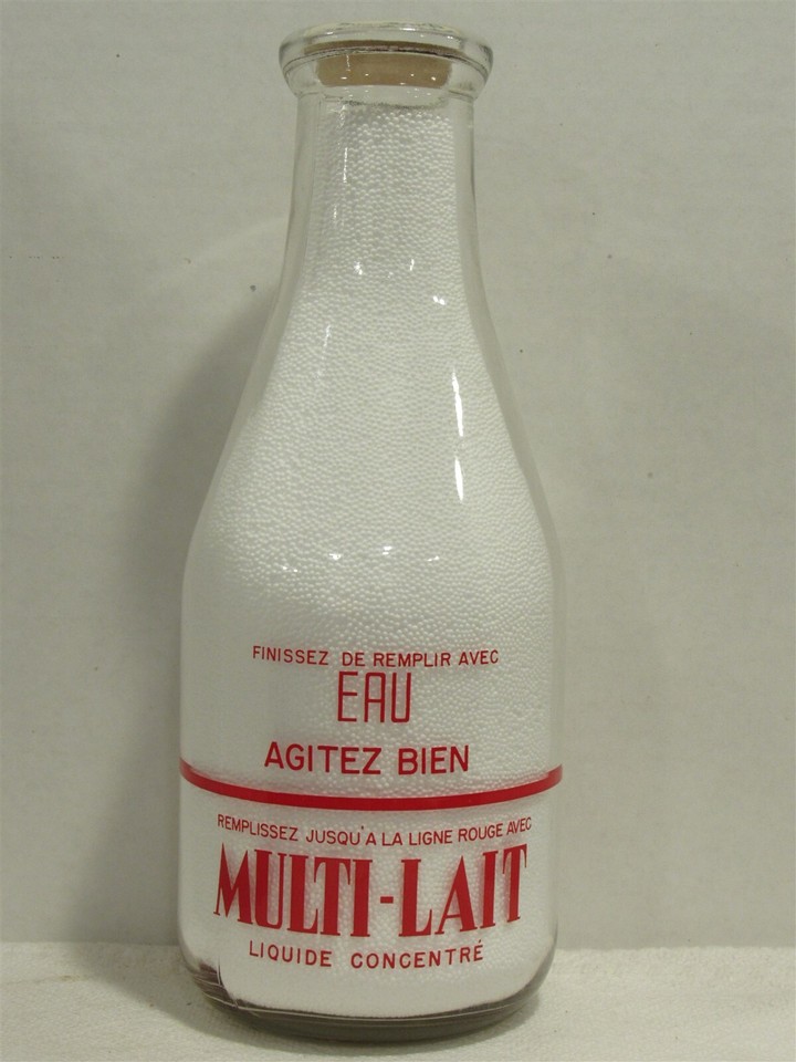 TRPQ Milk Bottle Multi-Milk Multi-Lait Concentrate Mixing Bottle French ...