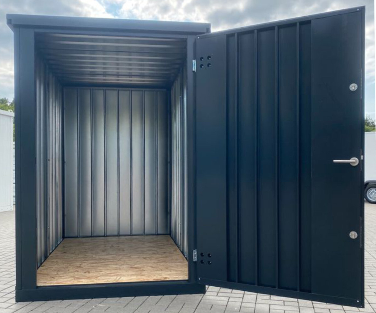 Gartenhaus Lagerbox Gerätehaus Schwarzgrau Baucontainer Lagerbox 1,5m x ...