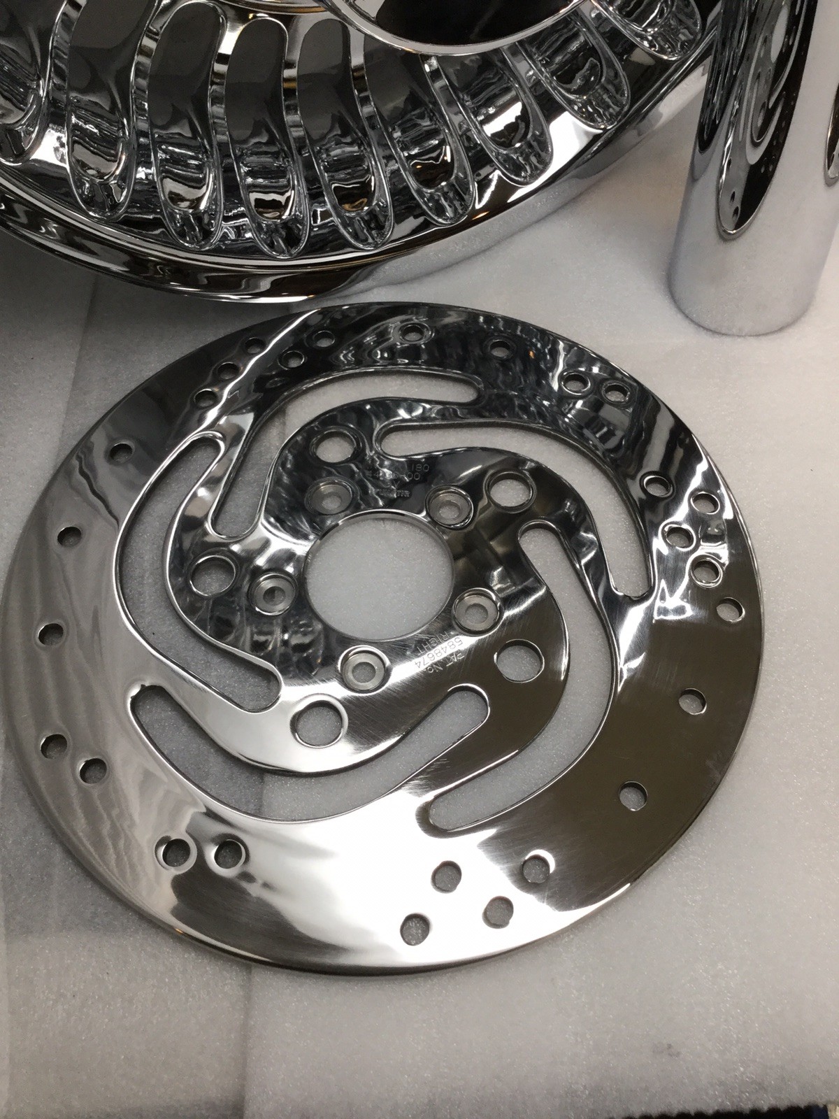 HARLEY 2009 -19 TOURING KNUCKLE 28 SPOKE CHROME WHEELS RIMS BEARING ...