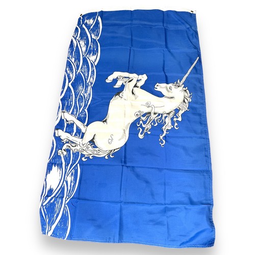 Vintage Blue Unicorn Full Size Flag Banner Mythical Creature | eBay