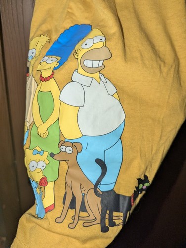 The Simpsons Shirt XL Extra Large 46-48 All-Over Embroidered Front Logo ...
