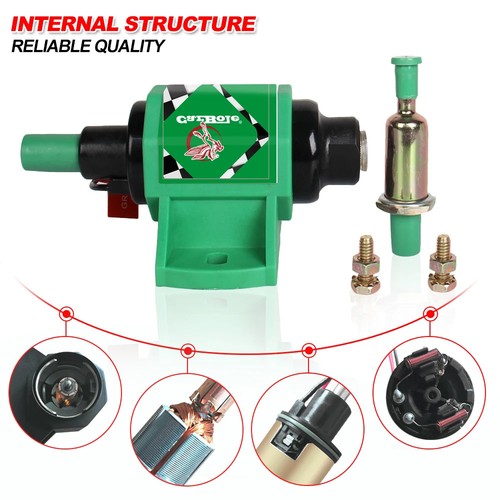 Universal 12V 1-2A Inline Micro Electric Fuel Pump Diesel Petrol Flow ...