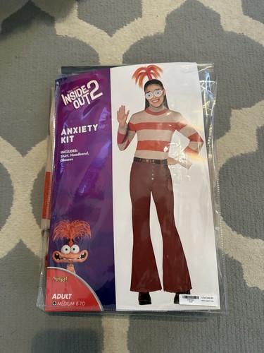 Disney Inside Out 2 Anxiety Halloween Costume Kit, Adult Medium(8-10 ...
