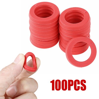 100 Flat Rubber Seals Hoses Washers Pipe Water Tap O-Ring Gaskets ...