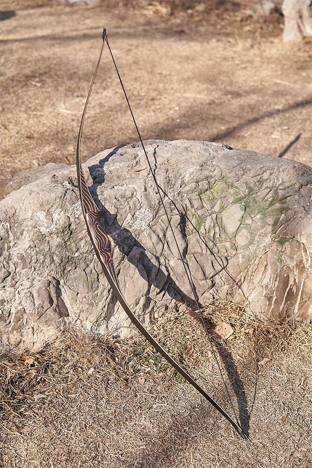 54" Archery Wooden Bow 20-70lb Traditional Longbow Recurve Bow Hunting ...