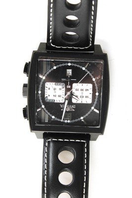 Invicta Mens Black Stainless Steel Leather Strap Square 19mm Watch | eBay