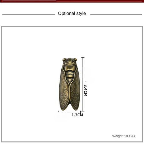 Brass Cicada Figurine Antique Bronze Insect Tea Pet Desk Decorations ...