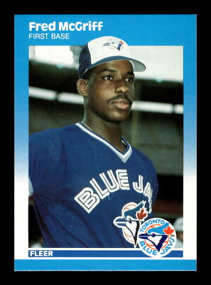 Fred McGriff Rookie Card RC 1987 Fleer Update #U-75 Toronto Blue Jays ...