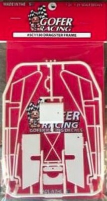 Gofer-Racing Top Fuel Dragster Frame Plastic Kit - Plastic Model ...