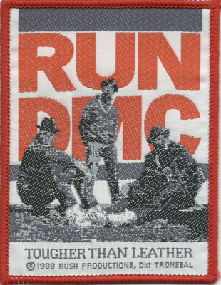 RUN DMC tougher than leather 1988 WOVEN SEW ON PATCH official merch VINTAGE | eBay