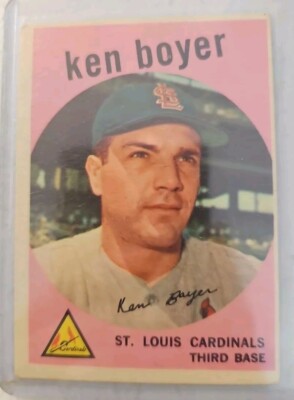 1959 Topps Baseball Ken Boyer St. Louis Cardinals Card #325 | eBay