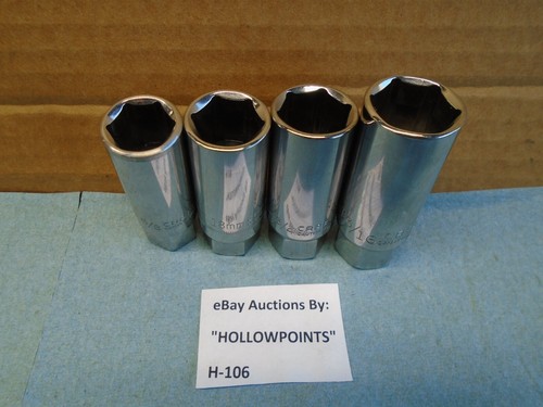 Craftsman 4 Pc. Spark Plug Socket Set 3/8" Drive 5/8 3/4 18mm 13/16 NOS ...